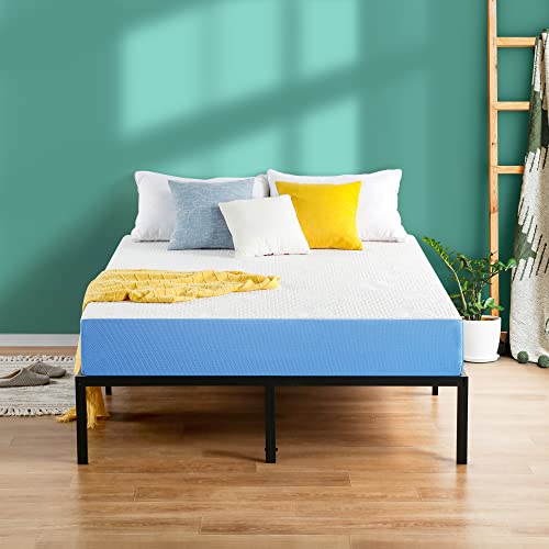 Oleesleep 6 Inch Ventilated Gel Infused Memory Foam Mattress, CertiPUR-US Certified, Blue,Twin