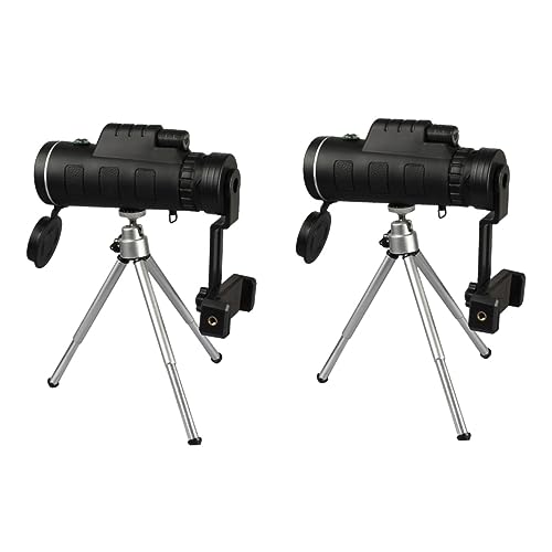 Mikikit 2pcs Travel Magnifying Mirror Mobile Lens Screen Magnifier Phone Camera Magnifier monocular Telescope with Night monocular Telescope for Mobile Phone 40x60 Telescope Telephone