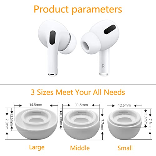 Geeice AirPods Pro Case with Cleaner kit and Replacement Ear Tips, 3 in 1 Soft Silicone Full Protective Cover with Keychain, Cleaning Pen and Noise Reduction Hole Eartips(S/M/L), Black