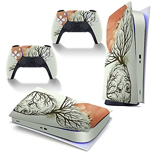 PlayStation 5 Digital edition version sticker protective cover, Time Will Come ps5 controller protective shell (compatible with ps5 Digital edition)