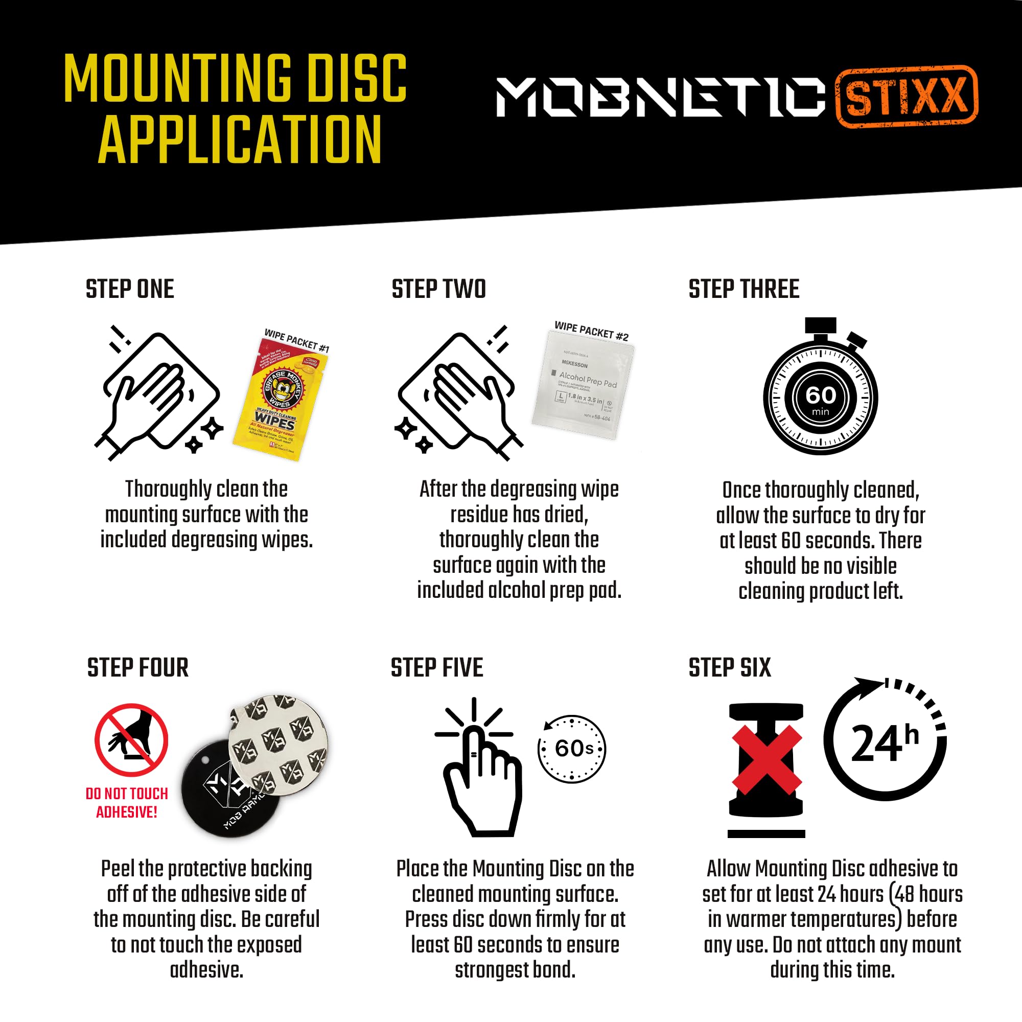 Mob Armor MobNetic Stixx - Phone Holder for Your Car, Magnetic Phone Mount for Trucks, Jeeps, and More - 90º Tilt & 360º Rotation, Compatible with iPhone & Android Smartphones