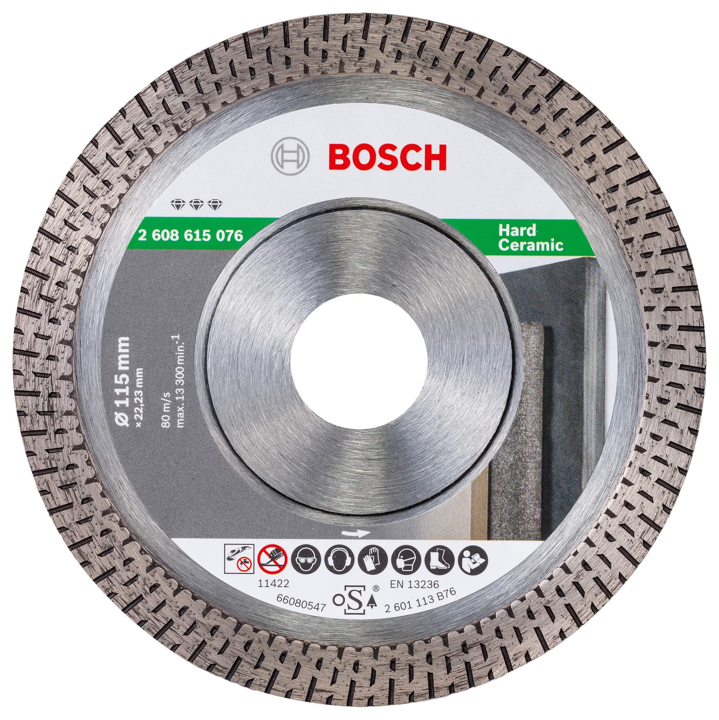 Bosch Professional 2608615076 Bosch 2608615076 Diamond Disco Best Hard Ceramic 115 x 1.4 x 10 mm