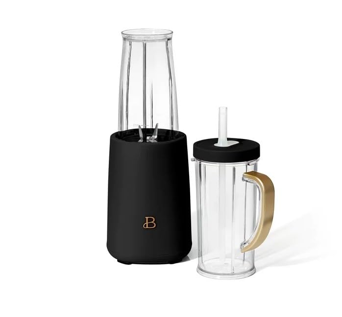 Generic Beautiful Personal Blender, 12 Piece Set by Drew Barrymore (Black Sesame)