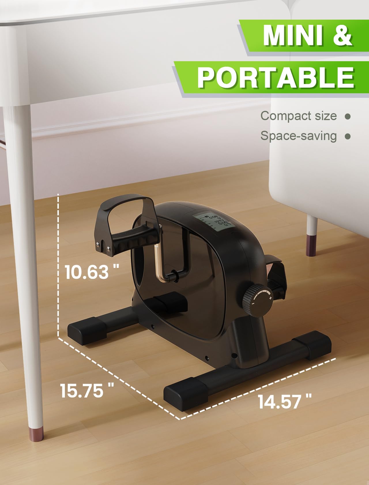 Cyclace Under Desk Bike Pedal Exerciser for Arm/Leg Exercise - Portable Mini Exercise Bike Desk Cycle, Leg Exerciser for Home/Office Workout