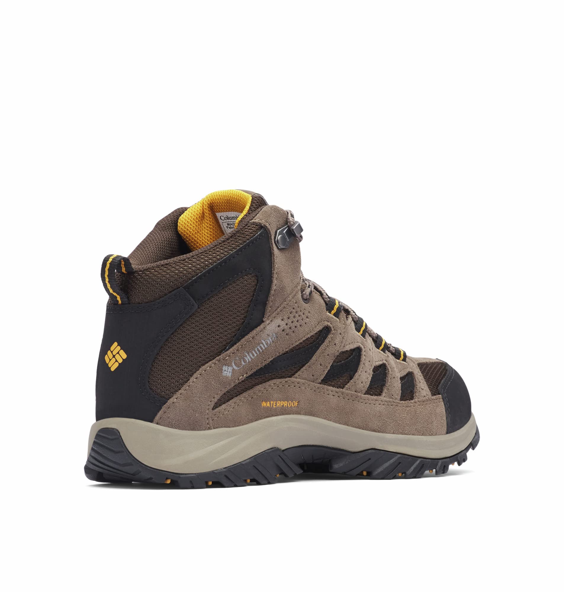 Columbia Men's Crestwood Mid Waterproof, Cordovan/Squash, 10