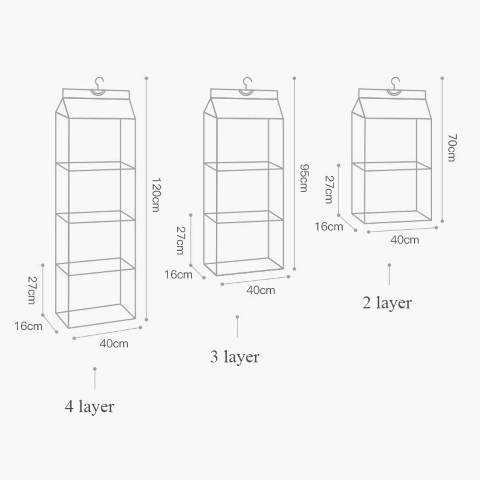 HJTCZHUANYONG Handbag Buggy Bag Handbag Clothes Rack Wardrobe Clothes Rack Three-Dimensional Storage Pannier Bag Wardrobe Handbag Clothes Rack