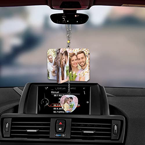 Custom Crystal Pendant for car Mirror Decorative Charm Home Charm Custom Photo Gift