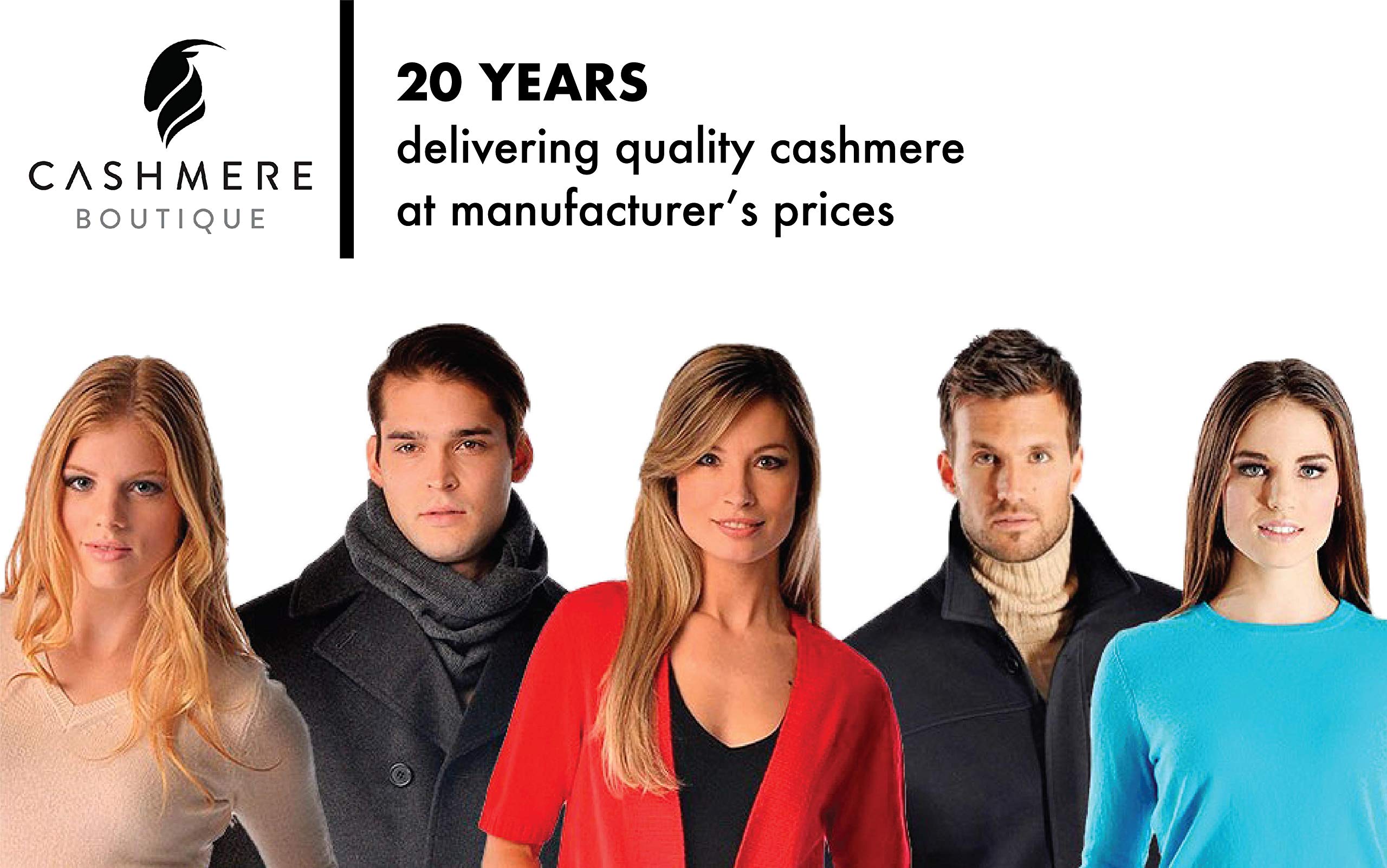 Cashmere Boutique 70% Cashmere and 30% Silk Pashmina Shawls for Women - Luxury Lightweight, Soft and Warm - 36" x 80"