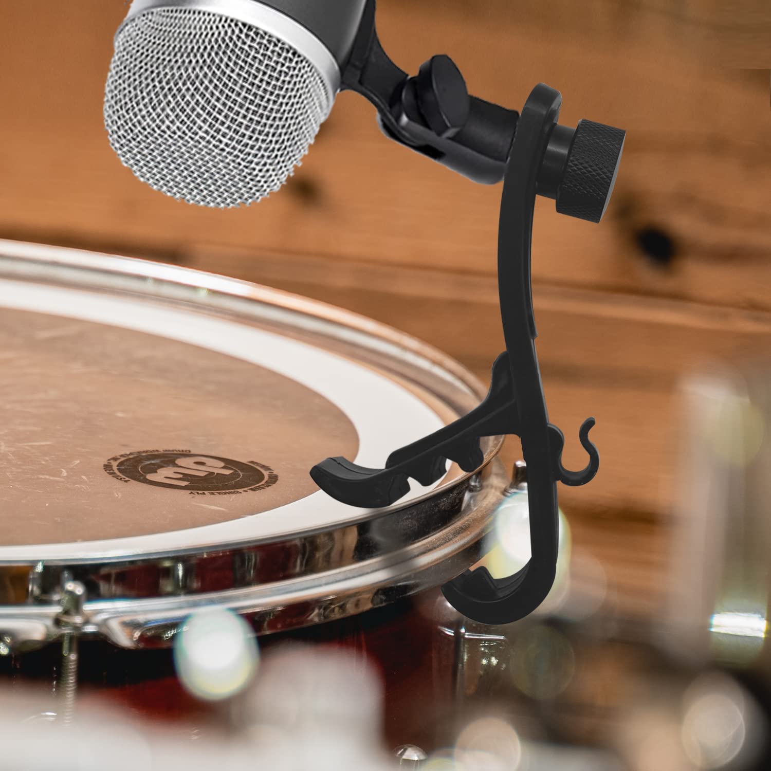 Boseen Shockproof Drum Rim Microphone Clip for Microphone Clamps Holder with Groove Gear(Pack of 4)