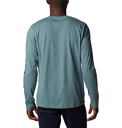 Columbia Men's Thistletown Hills Long Sleeve Logo Tee, Metal, Large