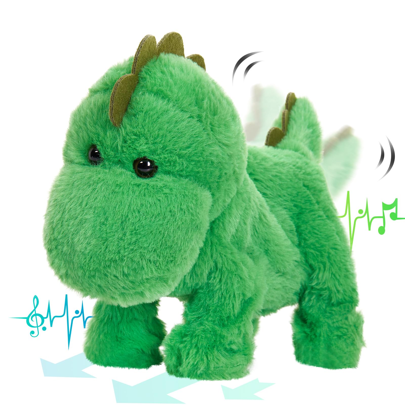 CozyWorld Walking Electronic Elephant Plush Electric Singing Interactive Animated Elephant Funny Plush Toys Tail Wagging Elephant Stuffed Animal Birthday Gifts for Kids,10“