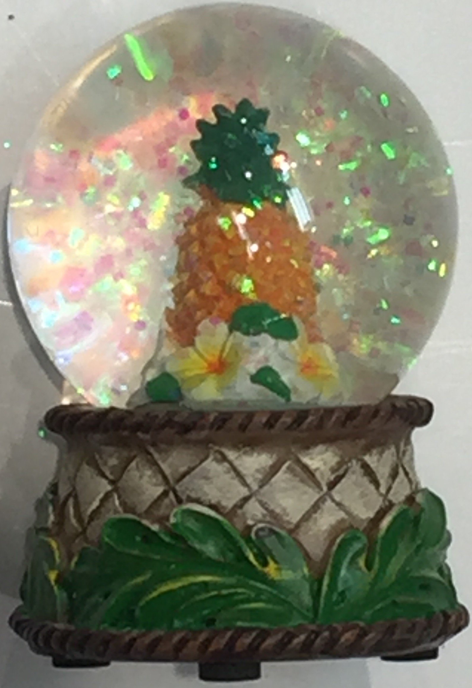 Snowglobe Pineapple Hawaiian Design