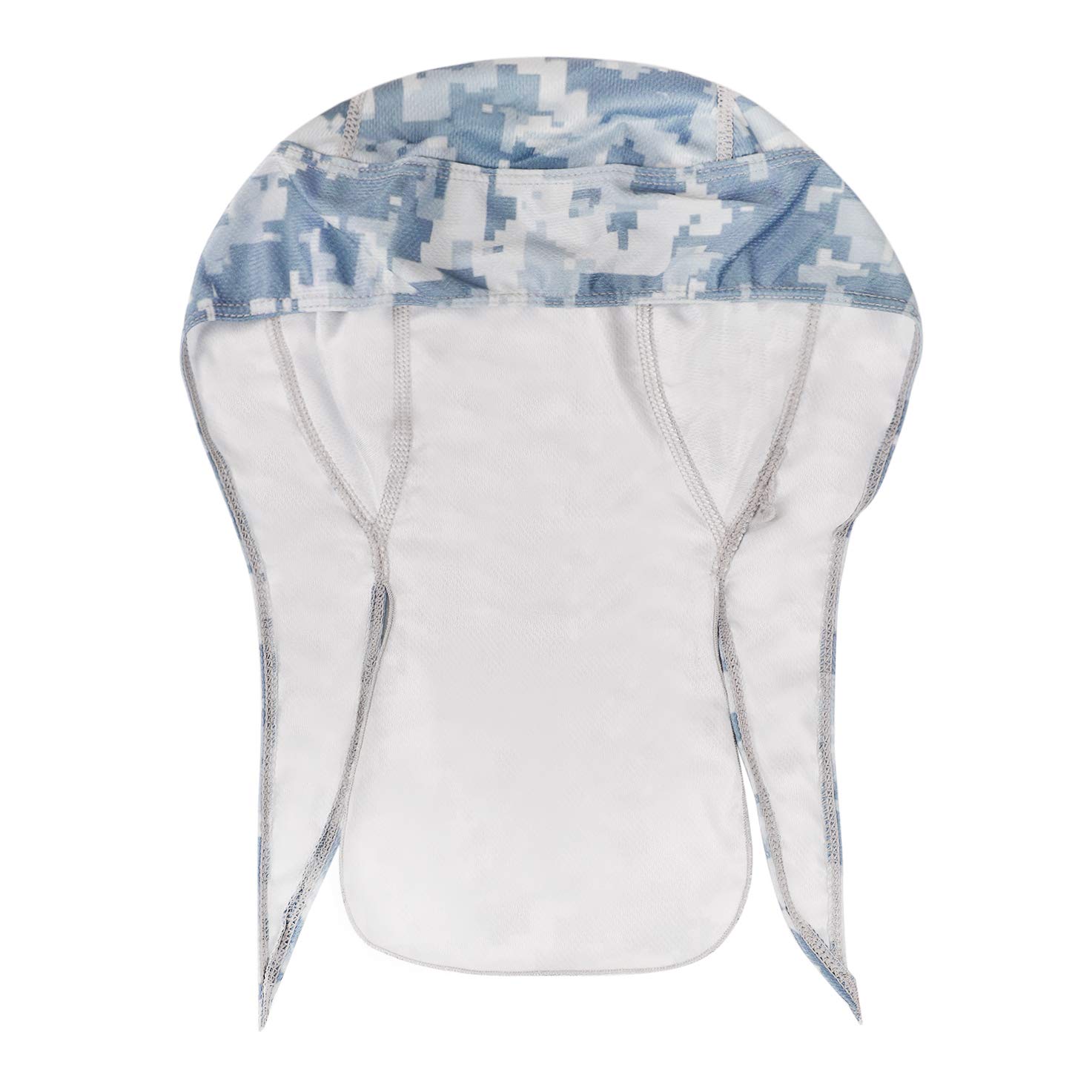 Cycling Skull Cap Sun UV Protection Bandana Dew Rap Running Headband Head Wrap Cover Beanie Hat Halloween Pirate Costume Blue Camo
