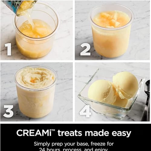 Creami Containers, for Ninja Creami Ice Cream Maker Pints,16 OZ Pint Storage Containers Dishwasher Safe,Leak Proof Compatible with NC299AMZ,NC300s Series Ice Cream Makers