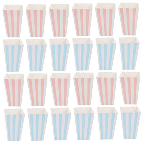 ULTECHNOVO 24pcs Popcorn Boxes Popcorn Box Sandwich Container Snacks Container Food Tray Birthday Party Paper Pallets Party Paper Box Movie Theater Popcorn Boxes Carnival Party Snack Buckets