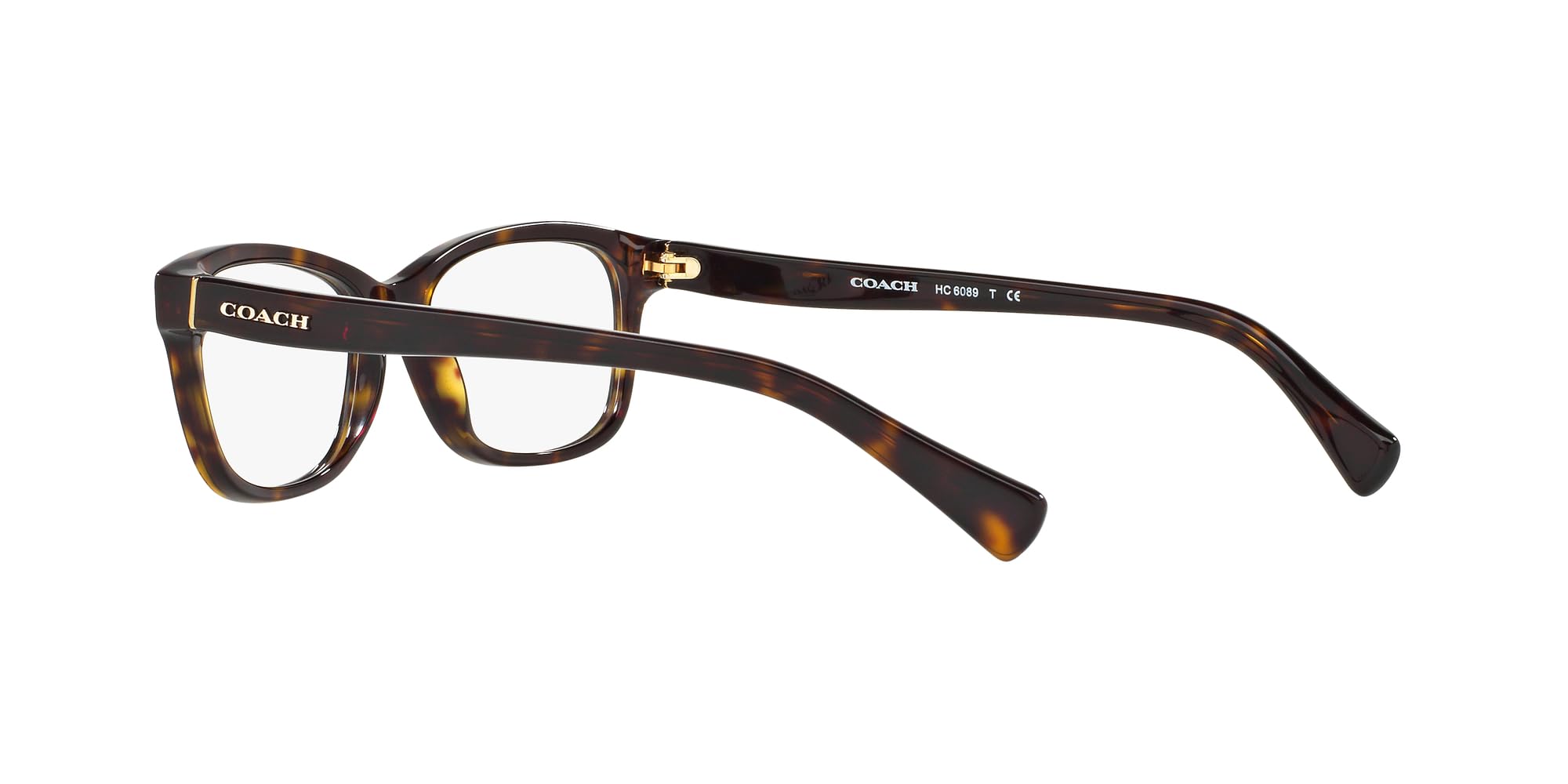 Coach HC6089 Prescription Eyewear Frames, Dark Tortoise/Demo Lens, 51 mm