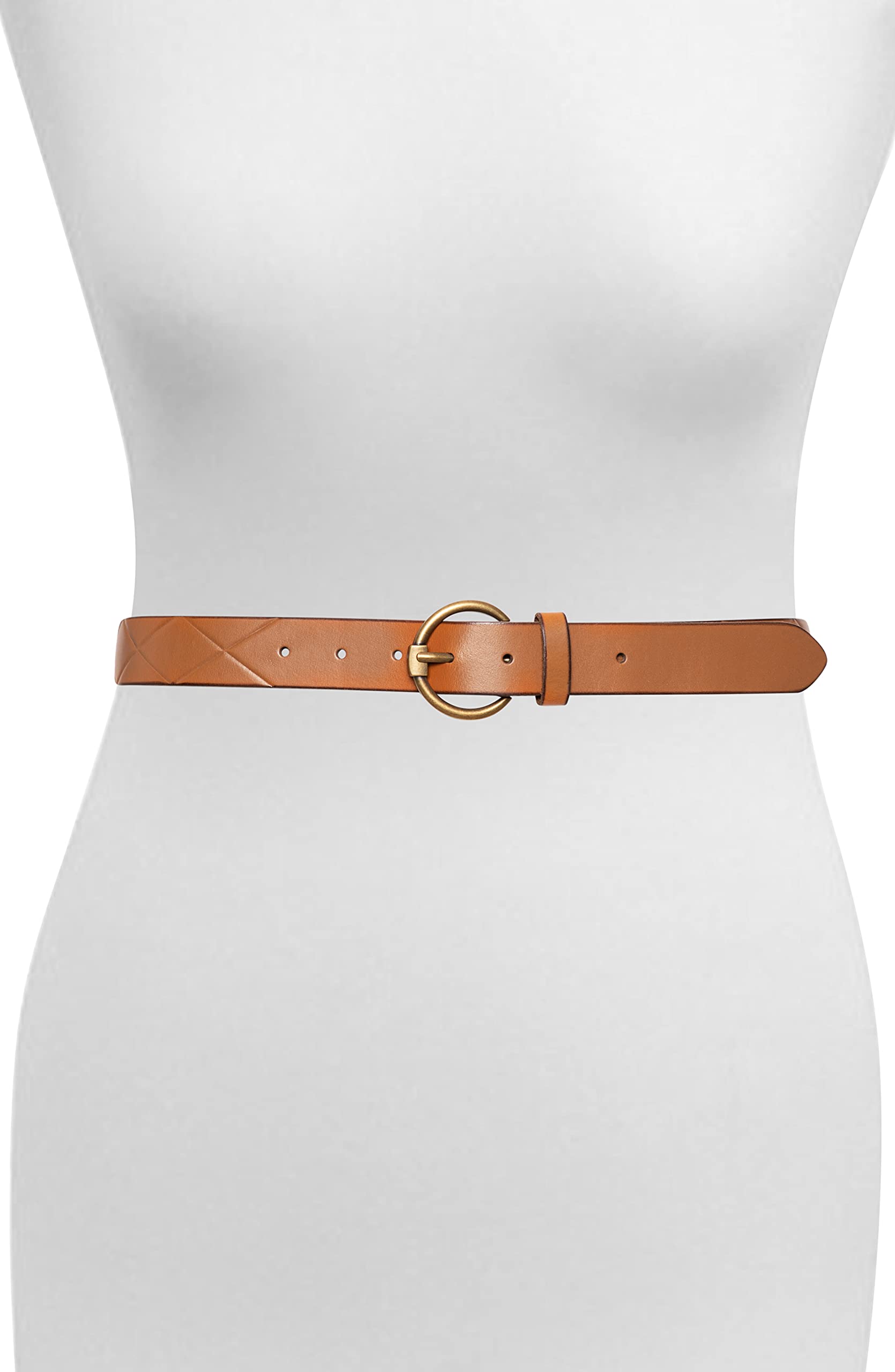 Frye Women's 32MM Leather Belt, Tan Emboss, Small