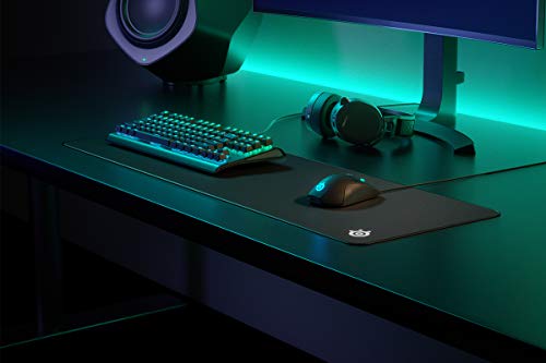 SteelSeries QcK Gaming Mouse Pad - XL Stitched Edge Cloth - Extra Durable - Sized to Cover Desks