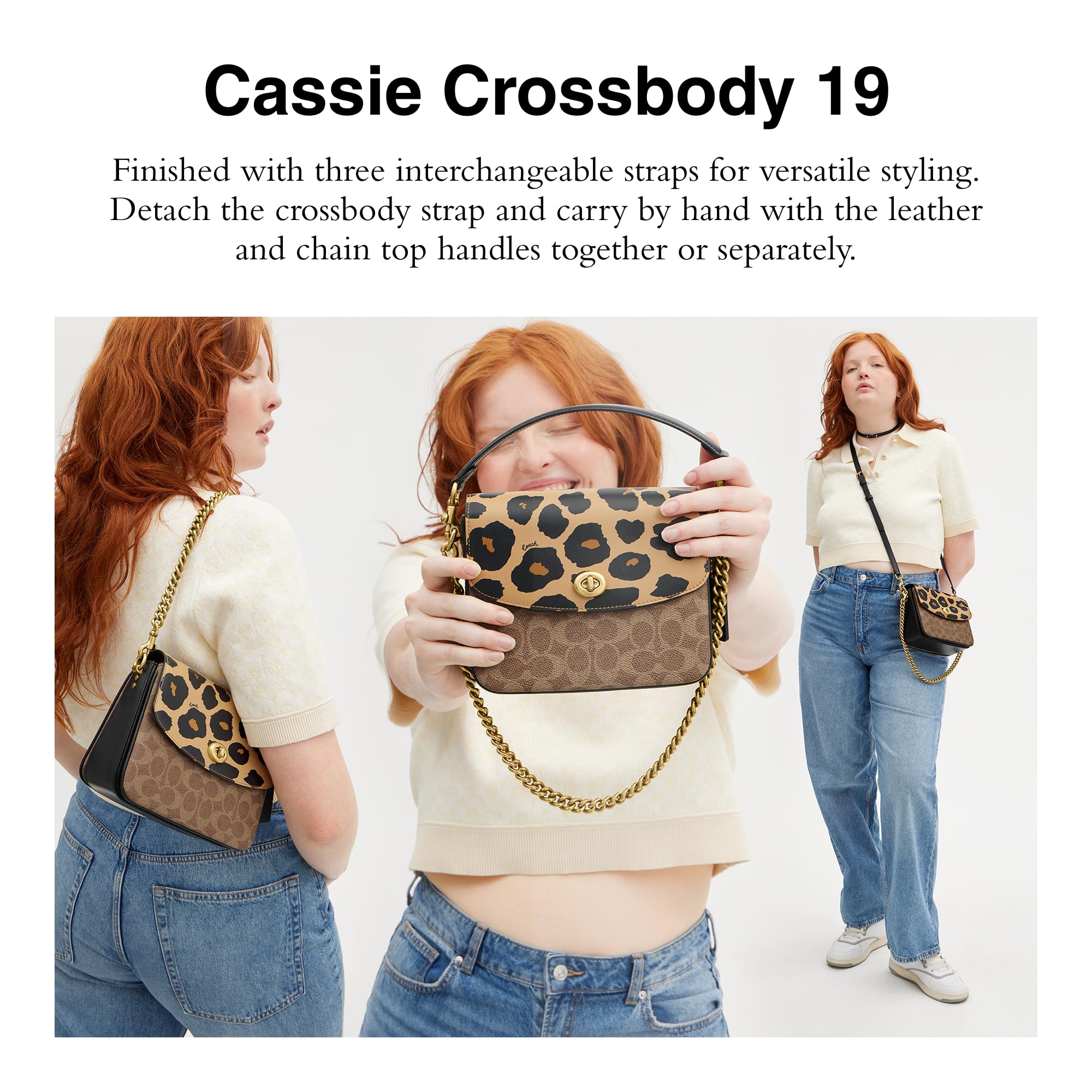 COACH Leopard Print Cassie Crossbody 19, Leopard Multi