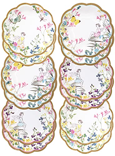 Talking Tables Truly Fairy Paper Plate with Fairy Design for a Tea Party or Birthday, Multicolor (1)