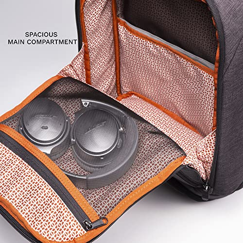 Knack Series 1 Laptop Backpack Fits up to 15 Inch - Knack Bags Carry-On Backpack, TSA Approved, Expandable Travel Backpacks (Stealth Black, Medium)