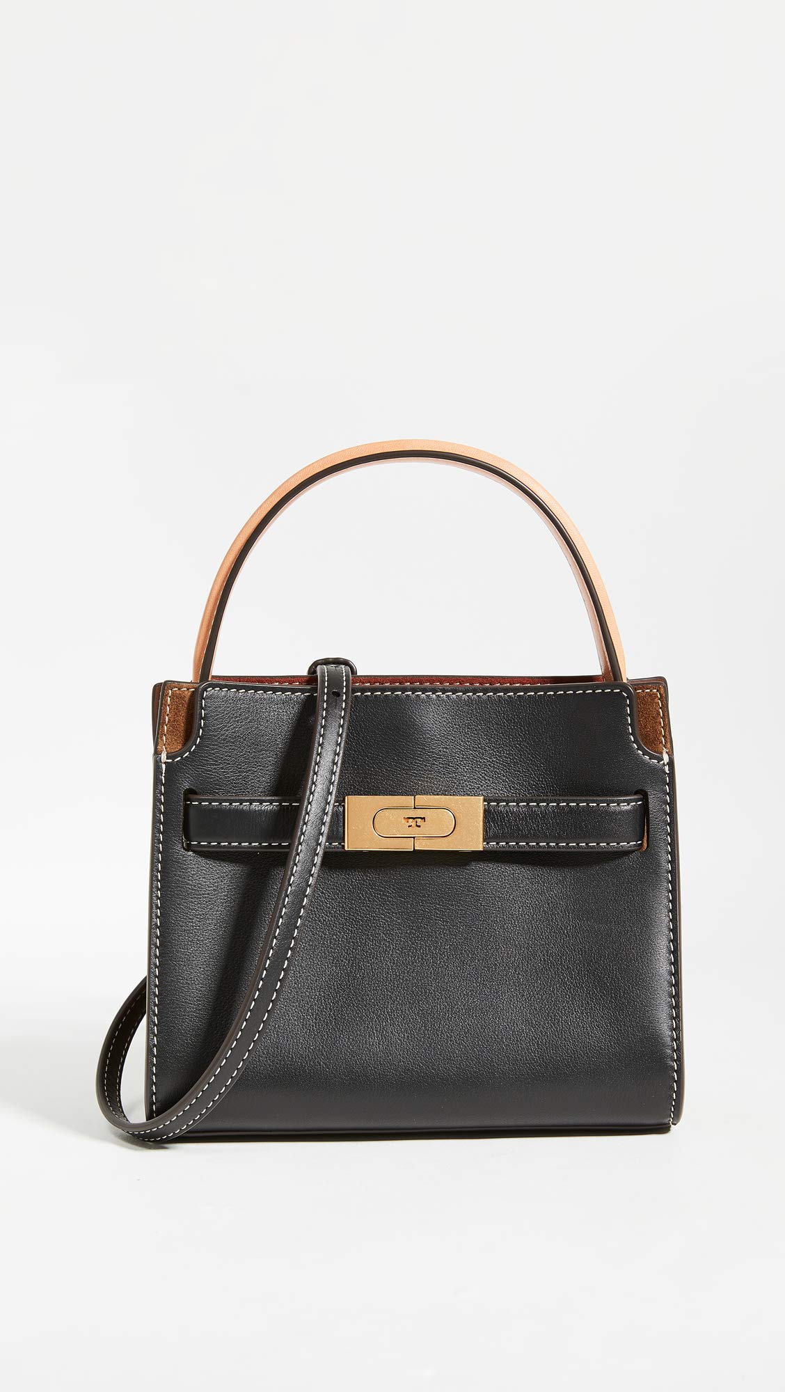 Tory Burch Women's Petite Lee Radziwill Double Bag, Black, One Size