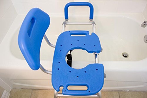 HydroGlyde Sliding Bath Bench with Cutout Seat and Extra Long Travel, Perfect for tub to Toilet transfers.