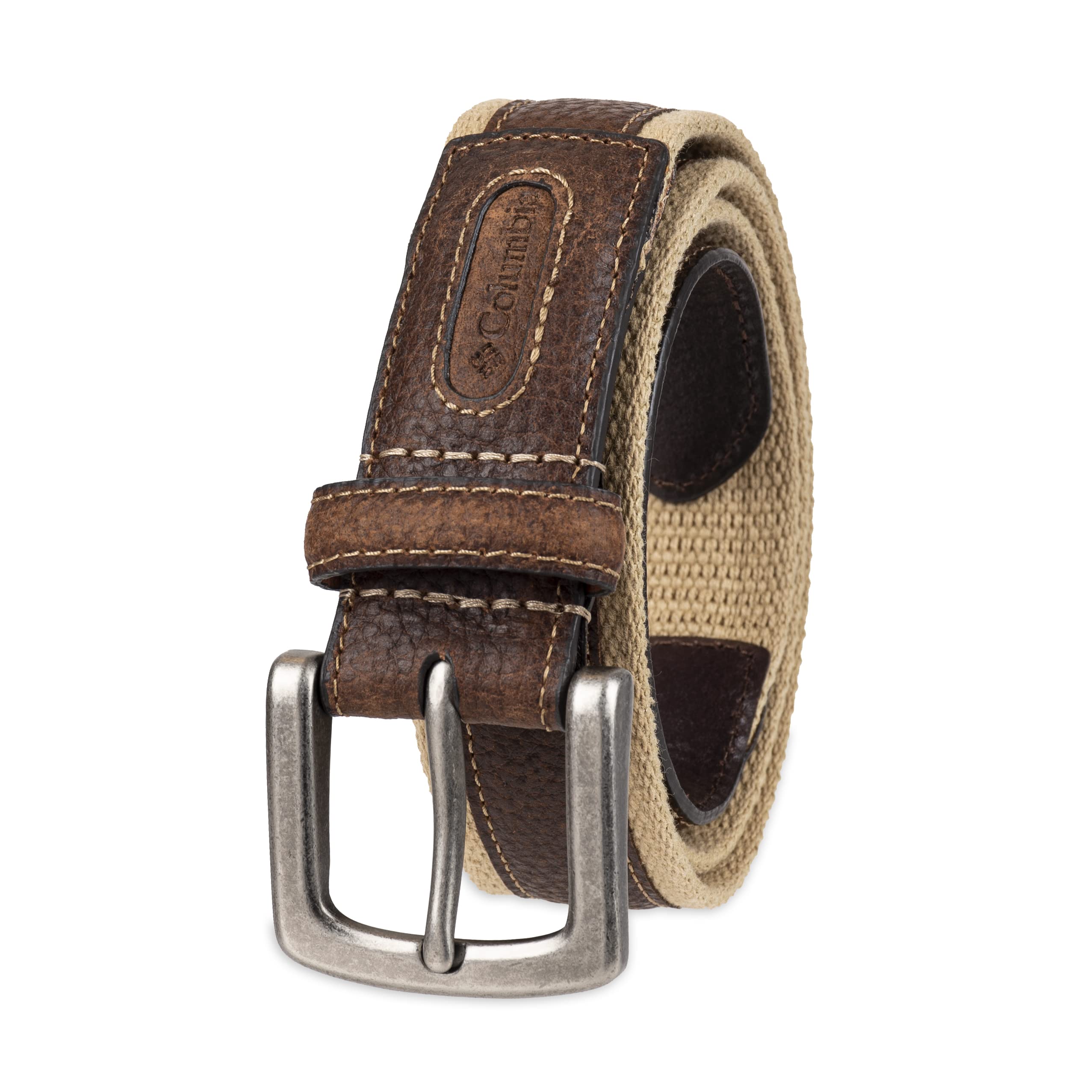 Columbia Men's Stretch Casual Belt , -khaki/brown, Medium