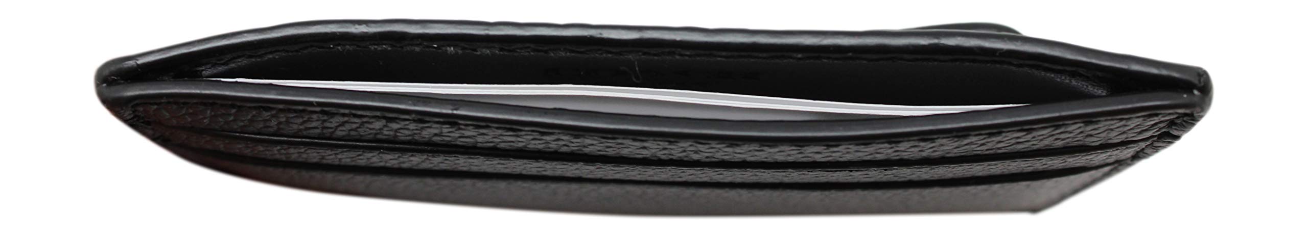 Coach Men's Money Clip Card Case Calf Leather Wallet, F75459 (Black)