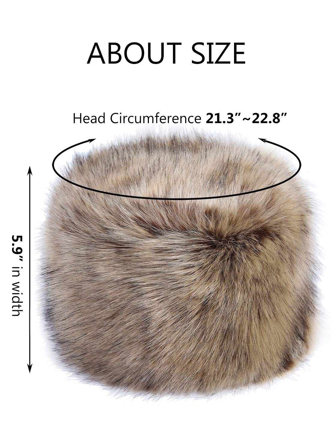 Soul Young Women's Winter Faux Fur Cossak Russian Style Hat(One Size,Nature)