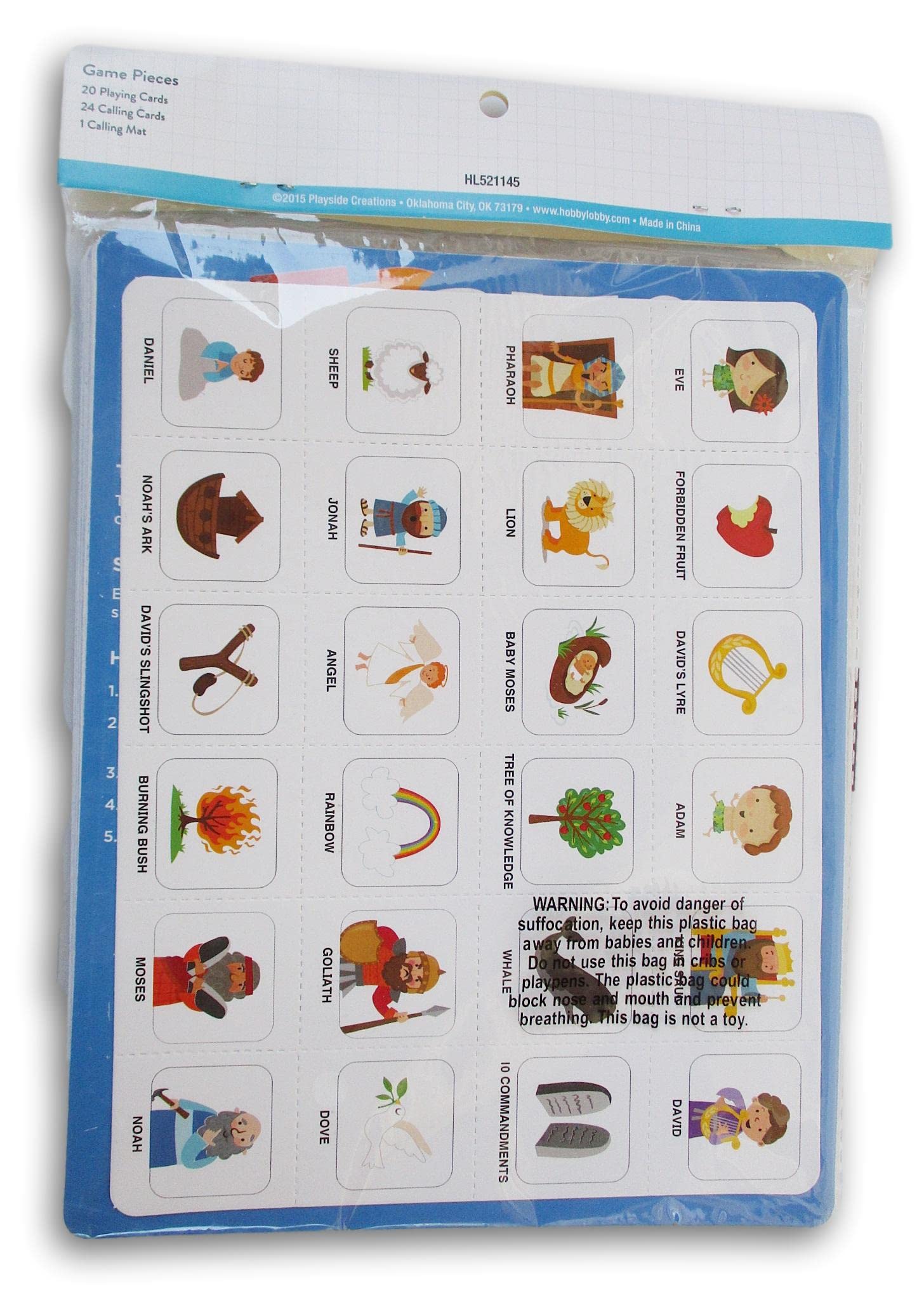 Craft Supply Bible Bingo Game Set - 20 Player Cards - 7 x 9 Inches