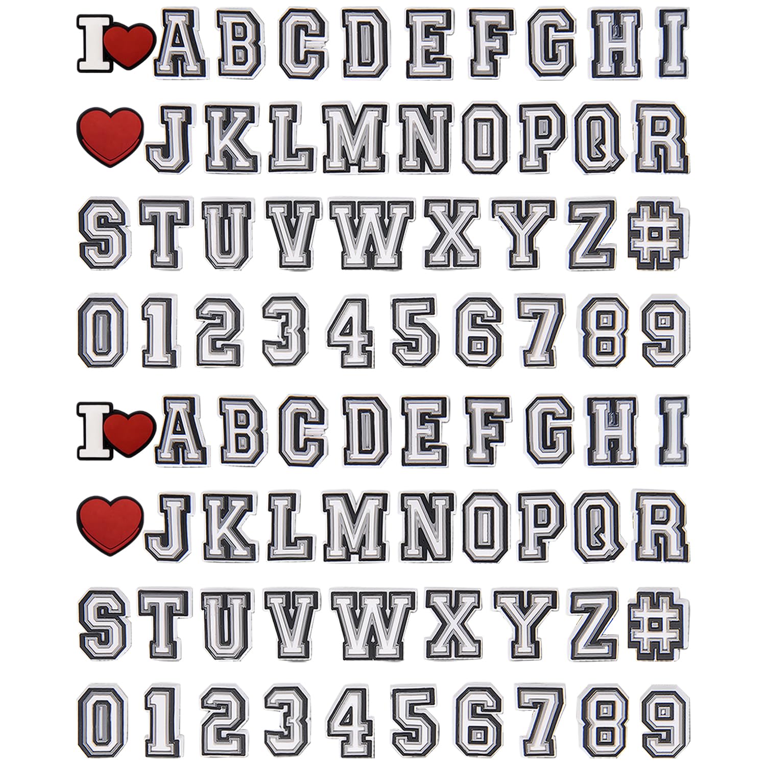 Letter Charms for Shoes, Adult Shoe Charms Letter Shoe Decoration Charms for Boys and Girls
