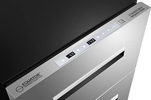 Equator 24" 2 Drawer Convertible Ref/Freezer ADA FS/Builtin Dual Temp Sabbath (Stainless)