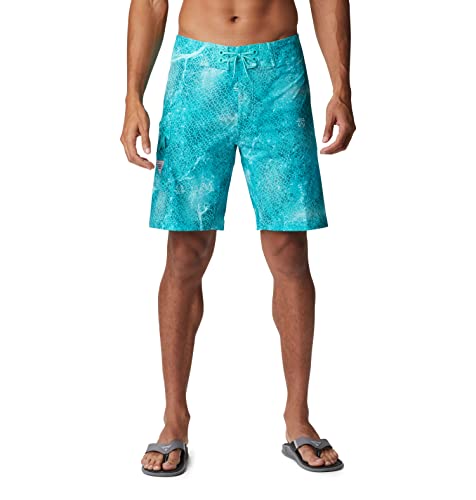 Columbia PFG Offshore II Board Shorts, Stain Repellent, Quick Drying, Dolphin Realtree Mako, 32