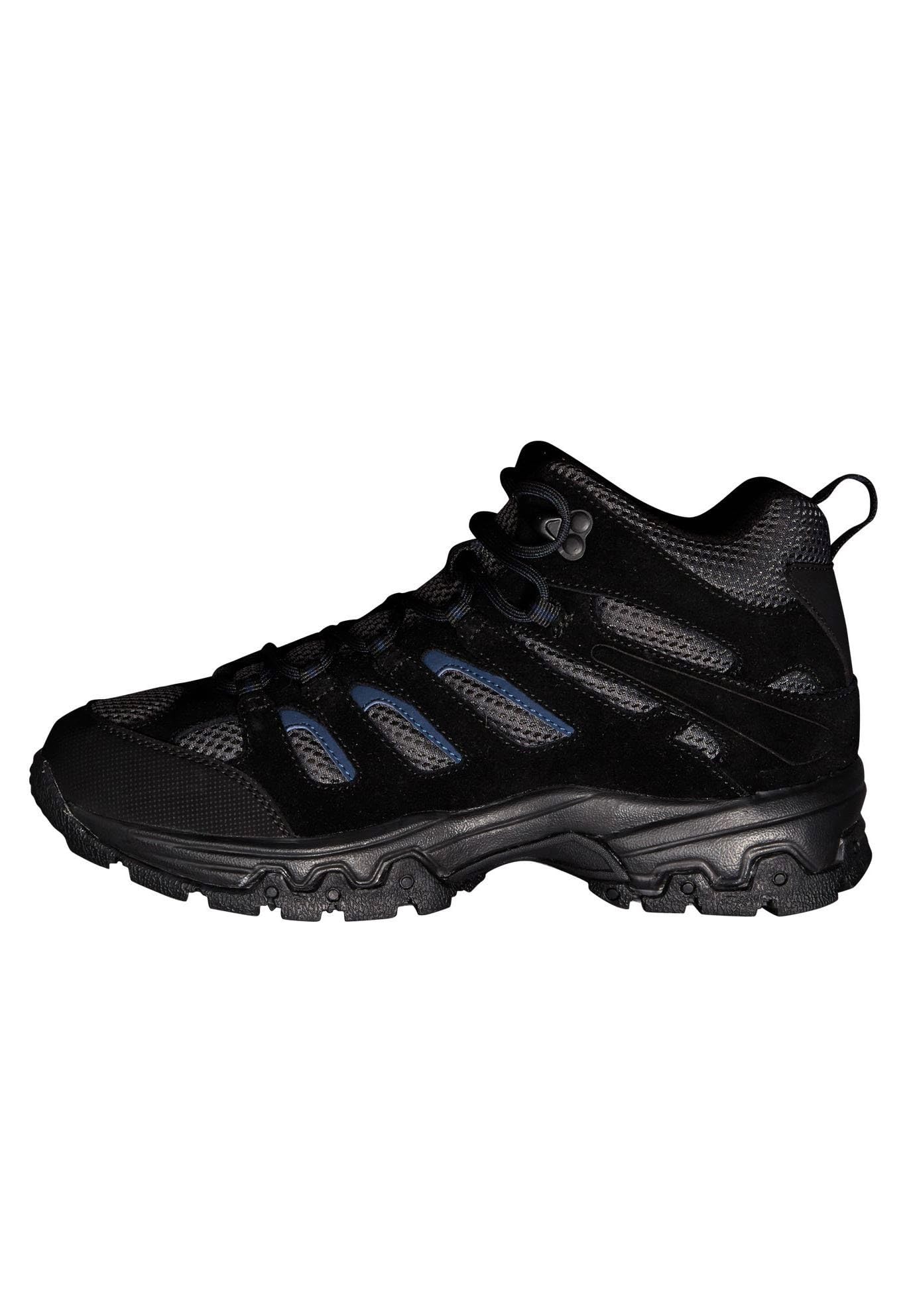 Boulder Creek by KingSize Men's Lace-Up Hiking Boots - 16 EW, Black Suede