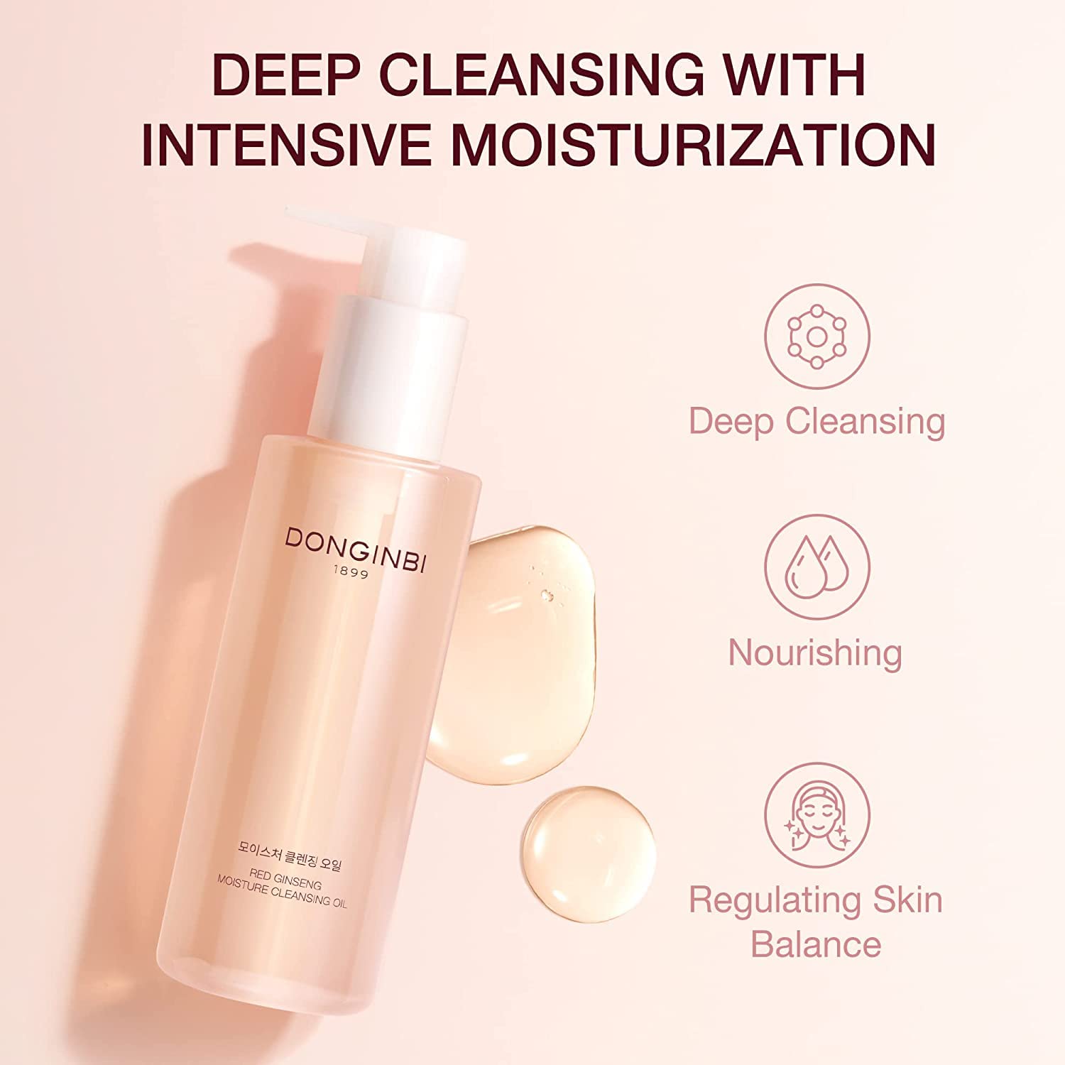 Donginbi Red Ginseng Cleansing Dust-free travel Kit- 20ml Cleansing oil & 15ml Cleansing foam