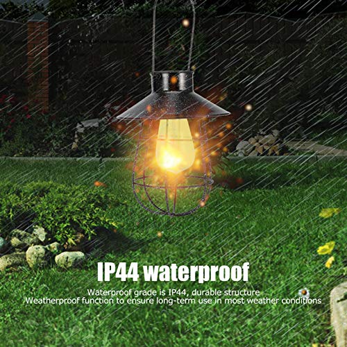 Solar Hanging Light, Weatherproof Outdoor Hanging Lamp, Iron Art Hollow Automatical for Home Decoration Gardens, Courtyards, Porches