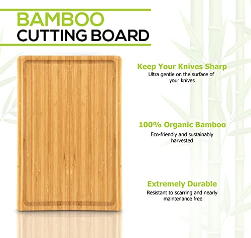 Utopia Kitchen Extra Large Bamboo Cutting Board (Natural, X-Large)