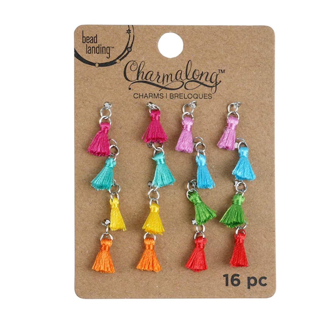 Charmalong Rhodium Tassel Charms by Bead Landing