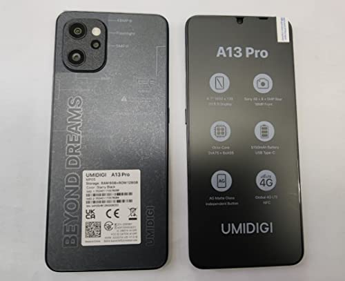 UMIDIGI A13 Pro(6+128GB) Unlocked Cell Phone,Android 11 NFC Smartphone,6.7" HD Full Screen Android Phone,5150mAh Massive Battery Mobile Phone…