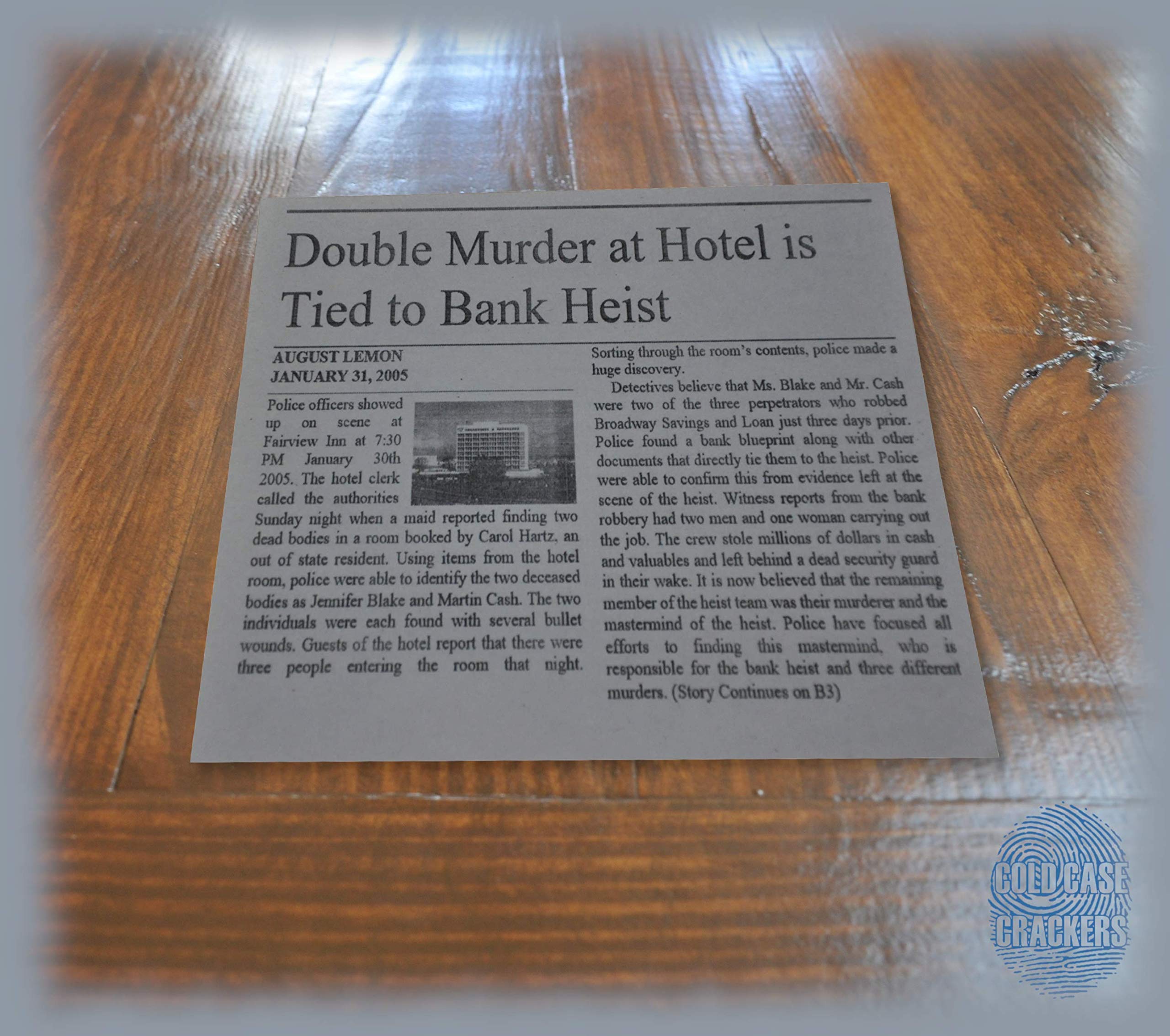 Cold Case Crackers | Murder Mystery Game | Fairlake Bank Heist Case | Can You Crack The Case?