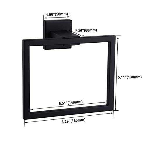 OUSFANAM Wall Mounted Square Towel Holder Modern Towel Wall Lavatory Storage Rack Classic Bathroom Accessories Bathroom Towel Rack for Door Bedroom Freestanding Over Toilet Wall Mounted