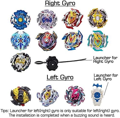 PWTAO Bey Battling Top Burst Launcher Grip Toy Blade Set Game Storage Box 12 Top Burst Gyros 3 Launchers Great Birthday Gift for Boys Children Kids