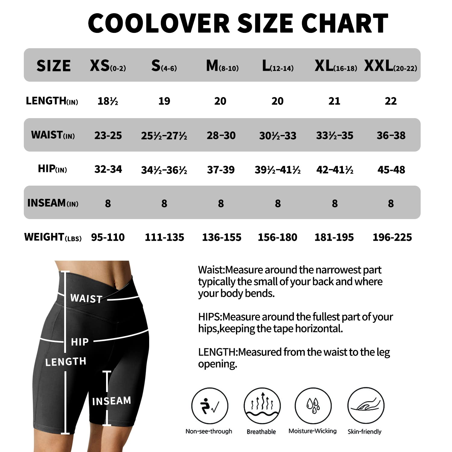 COOLOVER 3 Pack Biker Shorts for Women-8" Buttery Soft High Waisted Tummy Control Biker Shorts for Workout Running Athletic