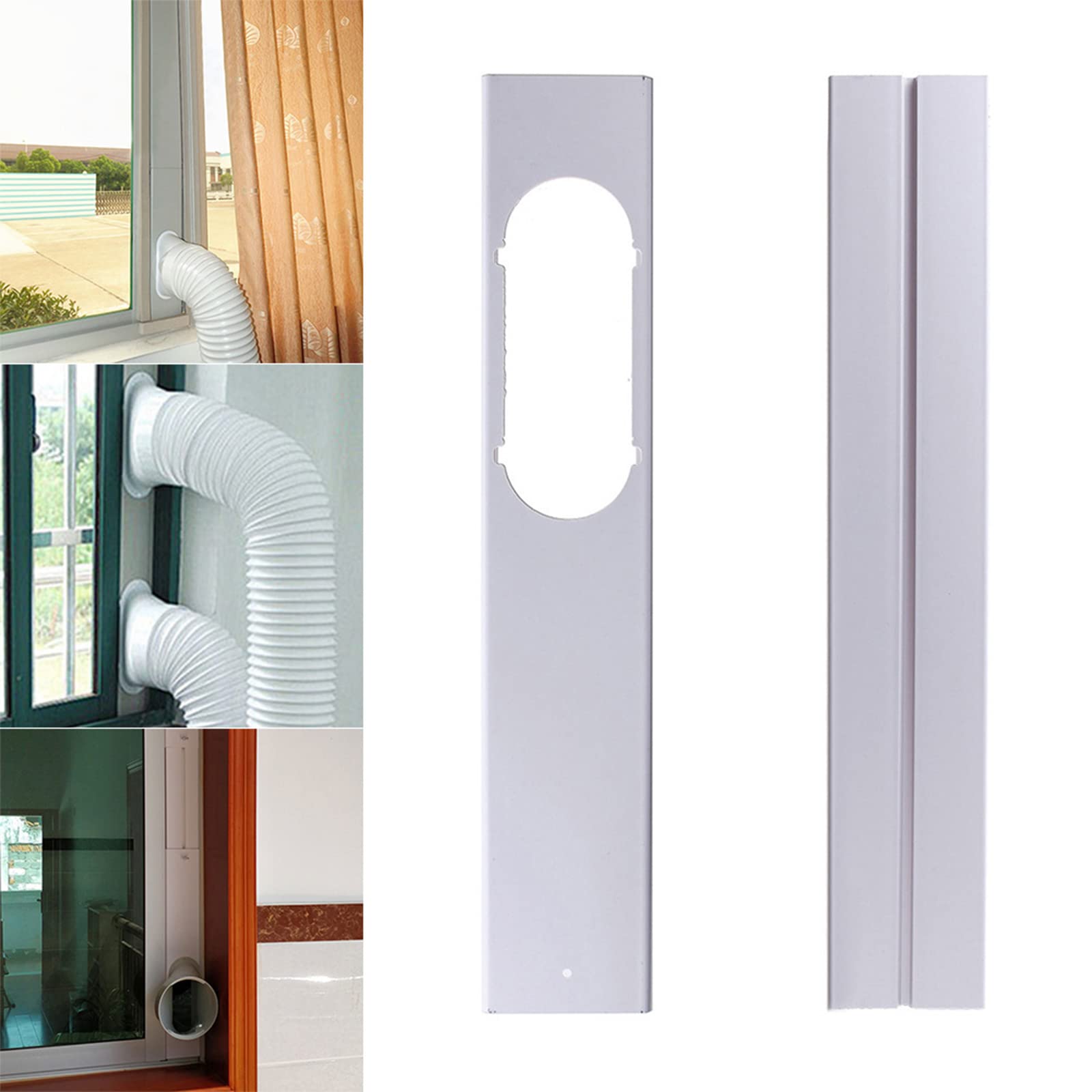 Portable Air Conditioner Window Kit Adjustable Window Slide Kit Plate,Window Seal for AC Unit Air Conditioner Accessories Portable AC Vent Kit for Exhaust Hose (2pcs Window Slide Kit Plate)