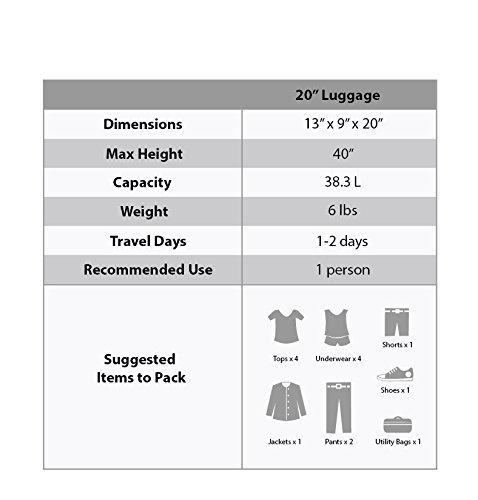 Rockland Melbourne Hardside Expandable Spinner Wheel Luggage, Charcoal, Carry-On 20-Inch