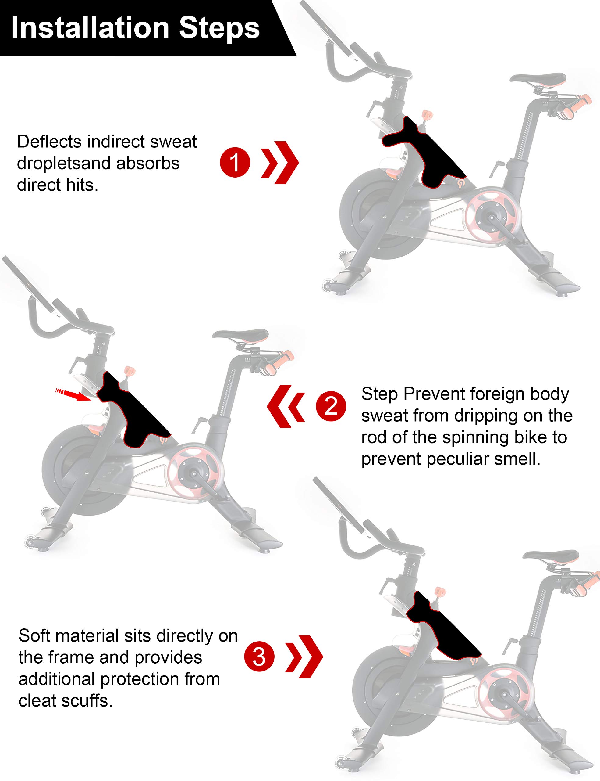 COOLWUFAN Custom Sweat Towel FrameWrap for Peloton Bike, Soft, Quick-Drying, Super Absorbent, Non-slip FrameWrap, Accessories for Peloton Bike