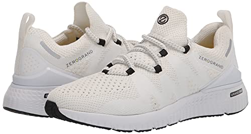 Cole Haan Women's Zerogrand OVERTAKE LITE Runner Running Shoe, White Webbing/White Midsole/Black Outsole, 8