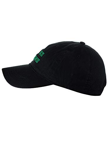 D&Y St. Patrick's Day Embroidered Quote Lucky Clover Low Profile Baseball Cap, Kiss Me, Black