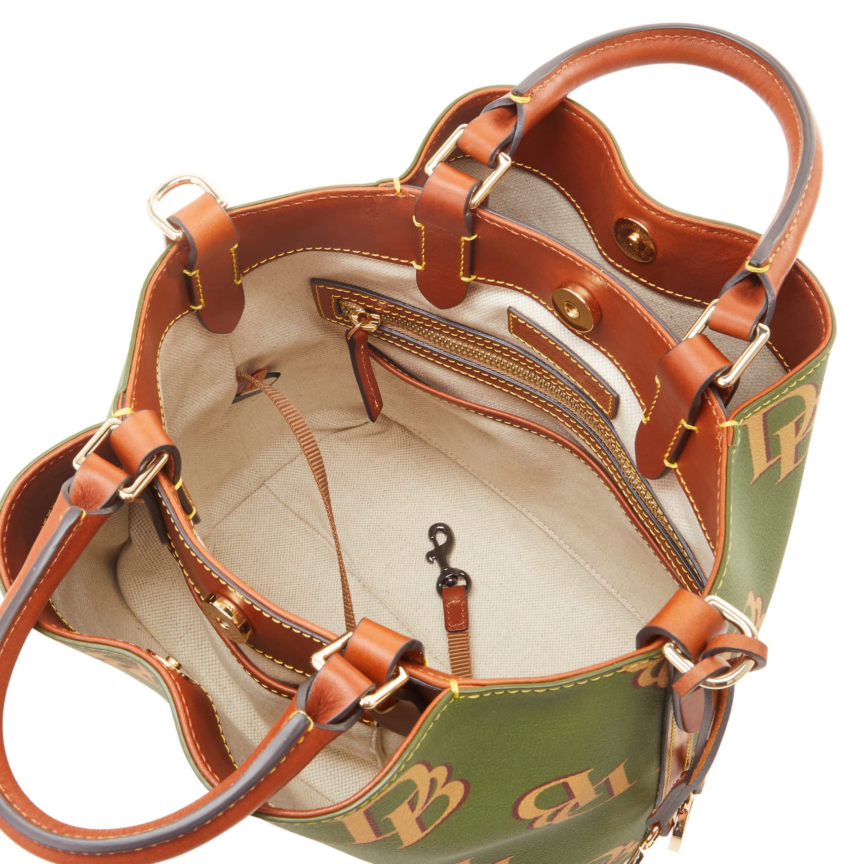 Dooney & Bourke Handbag, Monogram Small Barlow Satchel - Avocado